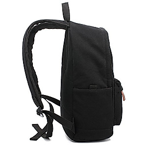 KAYOND Casual Style Lightweight canvas Laptop Bag/Durable Travel backpacks/Rucksack for Men&Women/Fashion Backpack Fits 15 inch Notebook (Black)