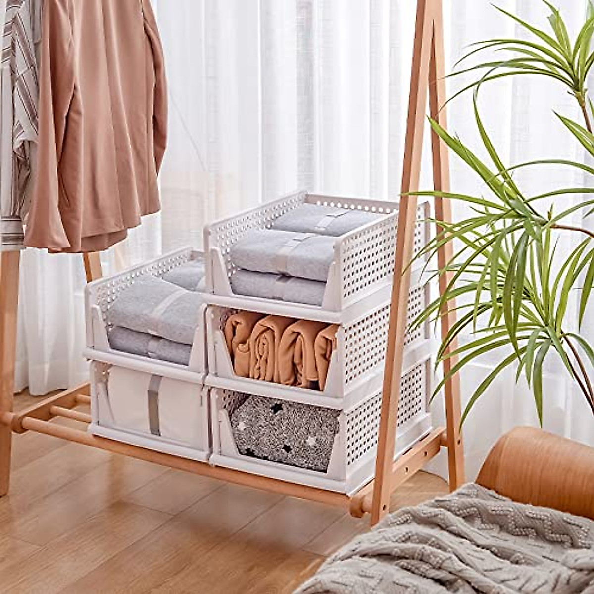 Closet organizers and storage Clothes Storage Bins, closet organizer stackable storage drawers for Office Bedroom Laundry Toys Organization (2 Pack)
