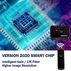 [Newest 2020] Five Star Outdoor Digital Amplified HDTV Antenna - up to 200 Mile Long Range,Directional 360 Degree Rotation,HD 4K 1080P FM Radio, Supports 5 TVs Plus Installation Kit and Mounting Pole