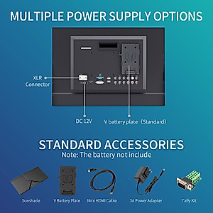SEETEC P215-9HSD-CO 21.5 Inch 3G SDI 4K HDMI Broadcast Carry on Director Monitor with Full HD 1920x1080 3 Color Tally Light