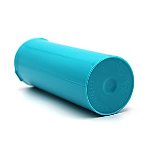 GriploK 60 Dram Pop Top Storage 7 Gram [1/4 oz] Bottles, 75 Bottle Bulk Pack – Smell Proof Waterproof Airtight Container - Dispensary Dry Herb Containers - Certified Child Resistant - BPA Free [Aqua]