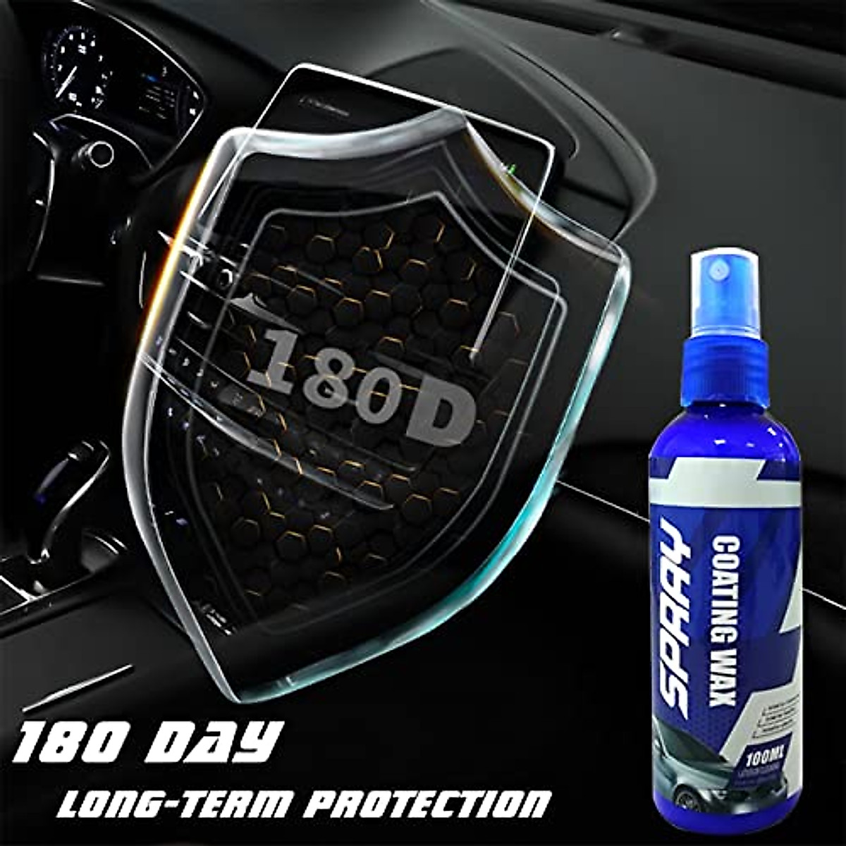 Car Plating Refurbishing Agent, Plastic Parts Refurbish Agent, Anti Scratch Hydrophobic Polish Nano Coating Agent Coating Long Lasting Professional Care Ceramic Coating Plastic Restorer (2)