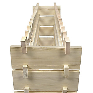 F2C Wood 72-Bottle Stackable Modular Wine Rack Wood Wine Cabinet Free Standing Wine Storage Organizer Display Shelf Wine Bottle Holder Kitchen Decor Classic Style, Wobble Free