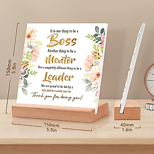 Boss Gifts for Women, Best Christmas Gifts for Boss Female - Unique Office Desk Card with Warm Words, Funny Boss Lady Gifts for Birthday, Going Away, Boss Day - Thank You Gifts for Your Female Boss