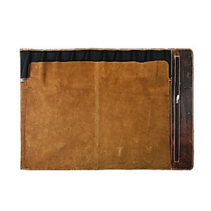 Leather Knife Roll Storage Bag, Elastic and Expandable 10 Pockets, Adjustable/Detachable Shoulder Strap, Travel-Friendly Chef Knife Case (Dark Brown, Leather)