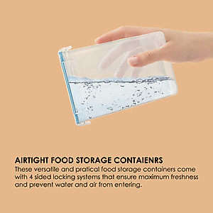 Airtight Food Storage Containers, 12 pcs BPA-Free Clear Cereal Containers, Plastic Canisters with Lids for Kitchen & Pantry Organization, Ideal for Cereal, Rice, Flour & Sugar, Grains, Beans