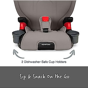 Britax Highpoint Backless Belt-Positioning Booster Seat, SafeWash Gray Ombre
