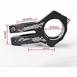 ZECHAO 31.8mm Bike Handlebar Stem,Aluminum Alloy Ultra-Light Bike Stem Mountain Bike Stem Bike Handlebar CNC Riser for Most Bike Bike Stem (Color : Red+Headset Cover)