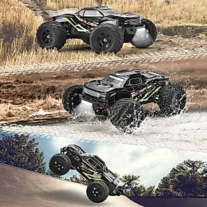 WIAORCHI 1:16 RTR Brushless High Speed RC Cars for Adults, Max 42mph Hobby Electric Off-Road Jumping RC Monster Trucks, Oil Filled Shocks 4WD Remote Control Car with 2 Batteries for Boys