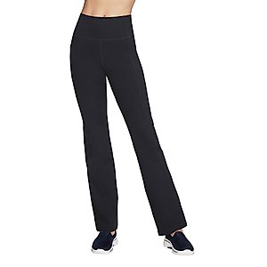 Skechers Women's Go Walk High Waisted Evolution Flare Pant, Bold Black, 3X-Large