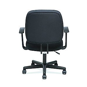 Sadie Task Chair-Fixed Arm Computer Chair for Office Desk, Black (HVST402)