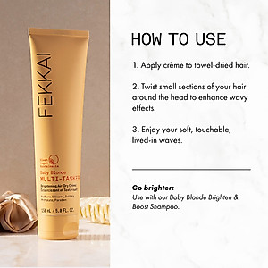 Fekkai Baby Blonde Multi-Tasker Brightening Air-Dry Creme - 5 oz - Brightens & Moisturizes Hair - Salon Grade, EWG Compliant, Vegan & Cruelty Free