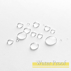 ACCS TEX White Fabric Waterproof Shower Curtain for Bathroom, Soft Bath Decor Cloth Shower Liner with Metal Grommet Holes, Modern Hotel Quality Curtain for Spa(Machine Washable/72x72 Inch/)