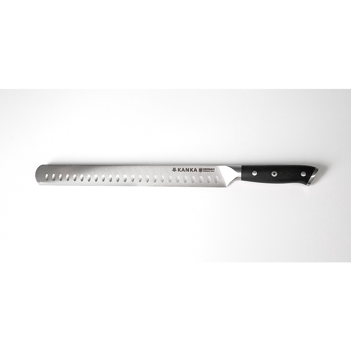 KANKA 12 inch Slicing Carving Knife - Ultra Sharp 1.4116 German Stainless Steel. Premium G10 Hamdle. Gift Box Included