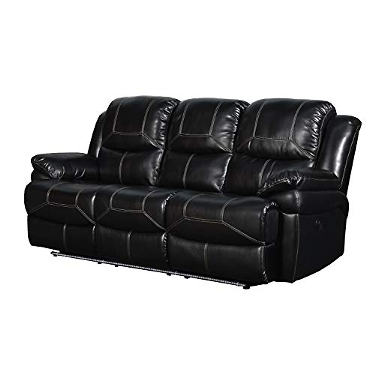 New Classic Furniture Flynn Sofa with Lighted Base, Black