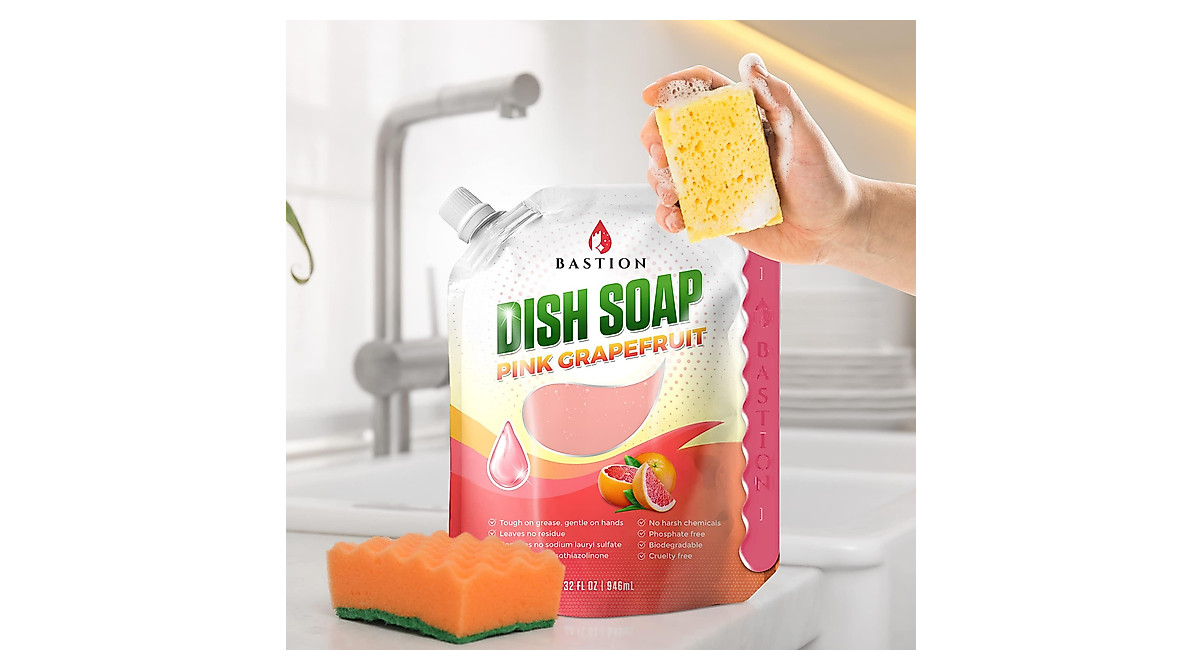 Bastion Dish Soap - All Natural Liquid Grease & Grime Remover