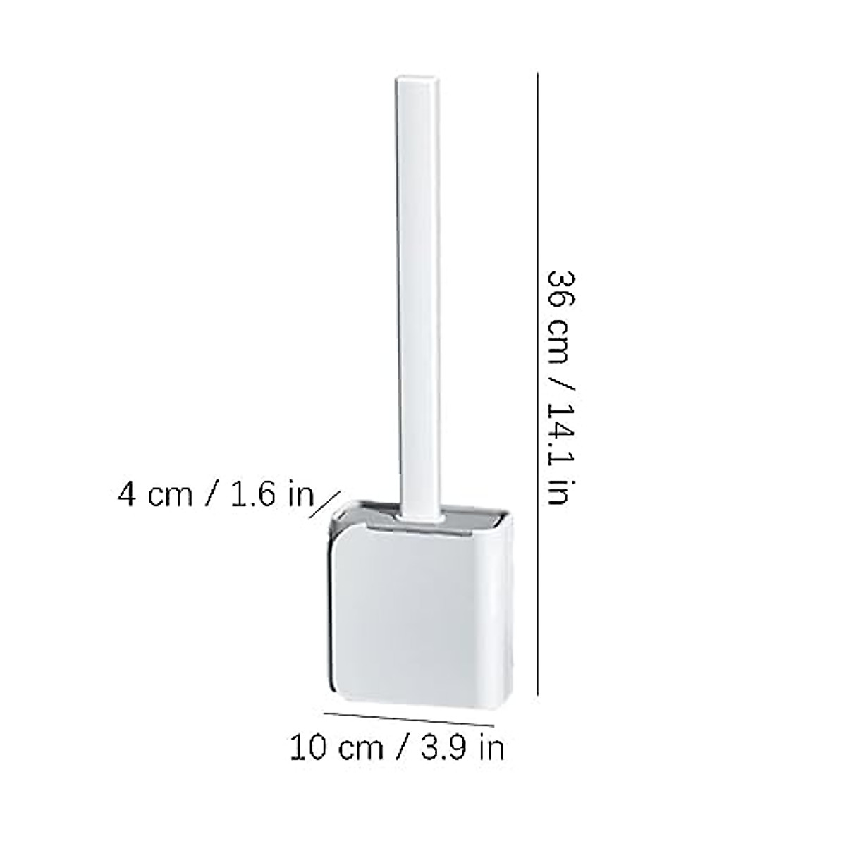 Silicone Brush Toilet Brush Clear Double Sided Brush Head Toilet Cleaner Brush Home Bathroom Toilet Bowl Brush and Holder Set