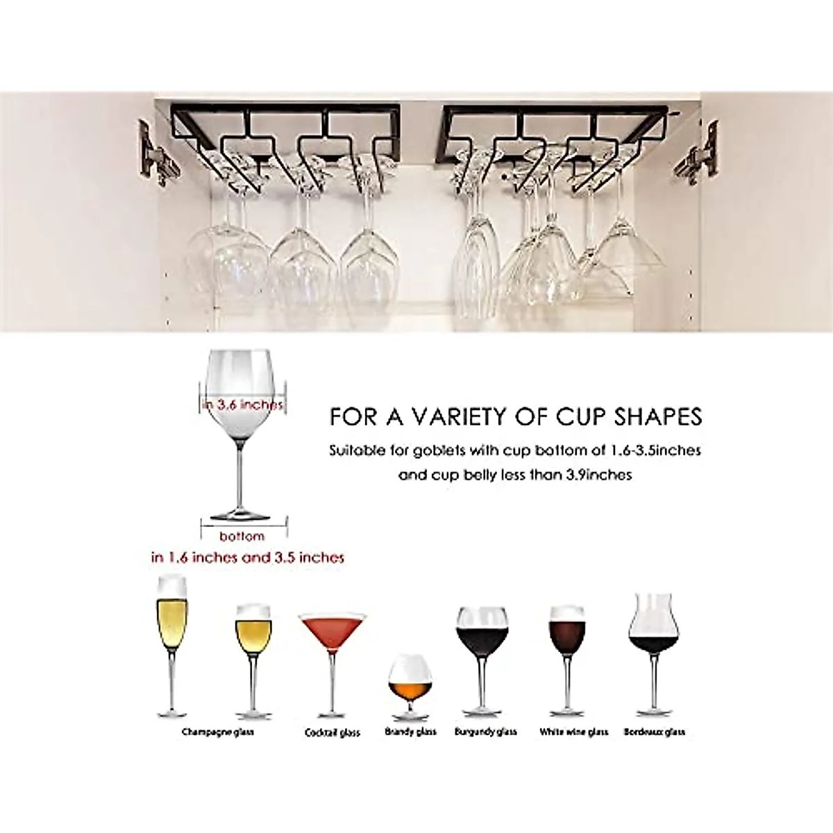 Wine Glass Shelf, Upside-down Home Goblet Iron Art Shelf, Wine Glass Hanging Storage Rack