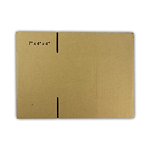 125 EcoSwift 7x4x4 Corrugated Cardboard Packing Boxes Mailing Moving Shipping Box Cartons 7 x 4 x 4 inches