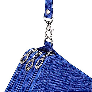 Gullor Large Capacity 3 Layers Pencil Bag Pencil Holder Organizer - 78 Slots for Colored Pencils, Blue