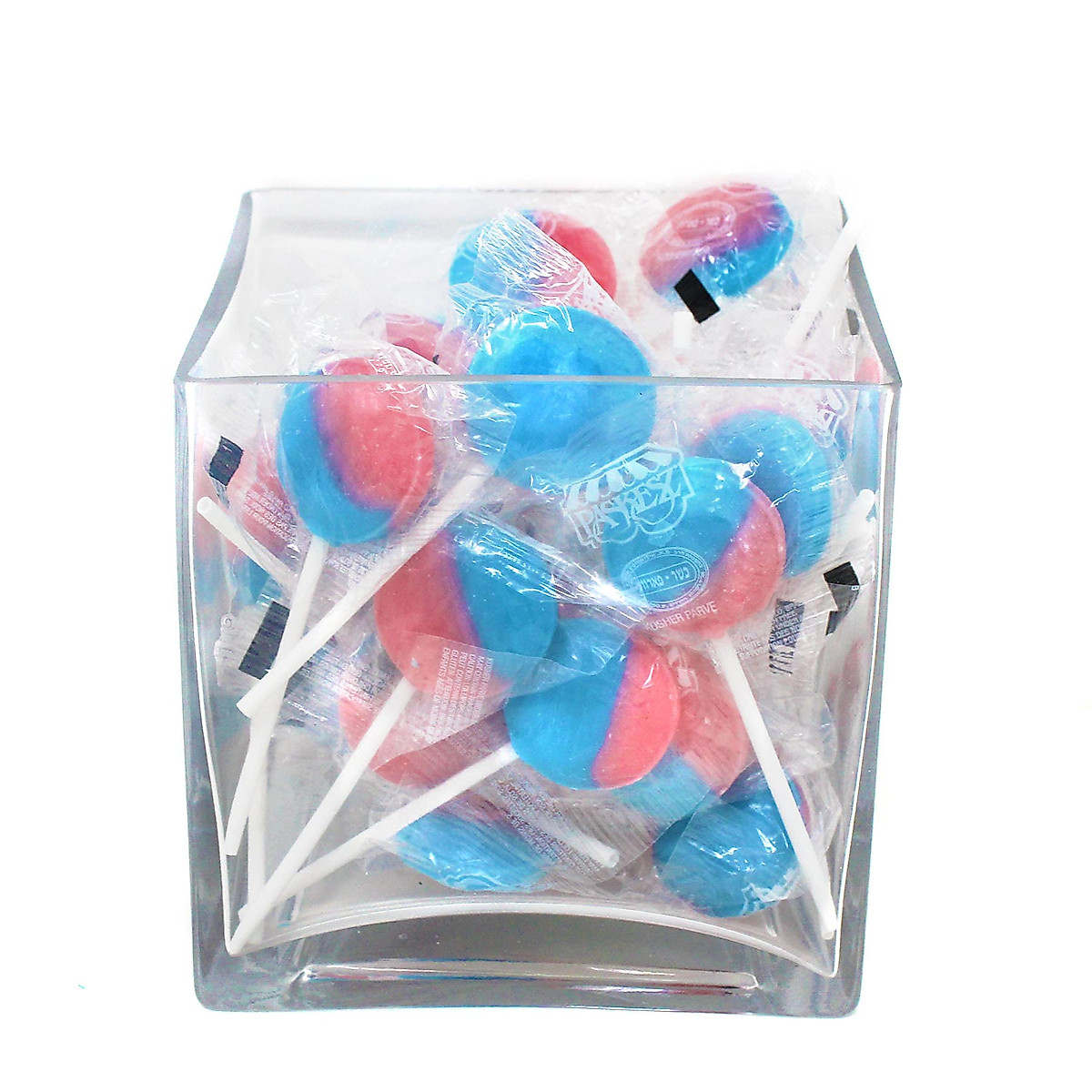 Cotton Candy Lollipop suckers Individually Wrapped (30 Pack)