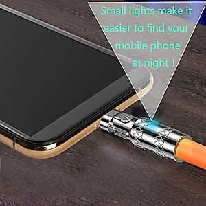 Chubby USB C Cable,180° Rotating USB C Charger Cable,USB A to USB C Charging Cable,Orange,3.3ft,Compatible with Samsung Galaxy S10,Note 9,A11,Moto Z2 (not Compatible with i-Phone)