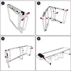 FUNDANGO Folding Outdoor Chaise Lounge Chair, 5-Position Adjustable Lounge Chair for Lawn, Patio, Beach, Sunbathing, Deck, Portable Heavy-Duty Camping Reclining Chair with Pillow, Black