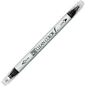 Kuretake ZIG CLEAN COLOR f 36 colors set, 0.5 mm & 1.2 mm, AP-Certified, Odourless, Xylene Free, Suitable for dark paper, Perfect for illustrating, sketching, designing and cartooning. Made in Japan