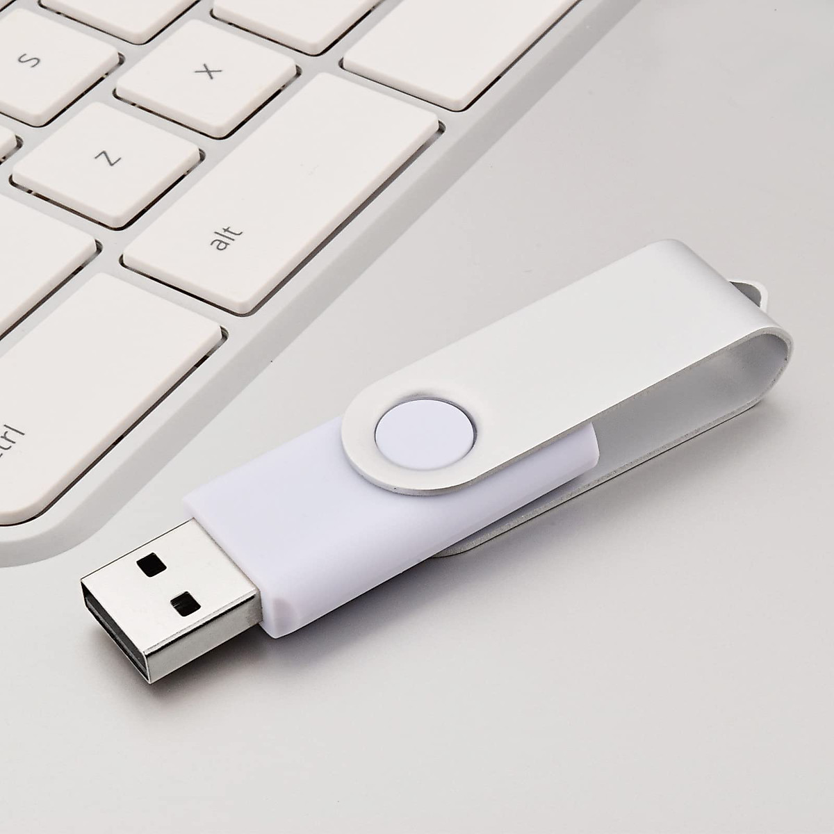 5 Pack 64GB USB Flash Drives, USB 2.0 Thumb Drives Jump Drive Pen Drive Bulk Memory Sticks Zip Drives Swivel Design (64G, 5Pcs, Mixed Color)