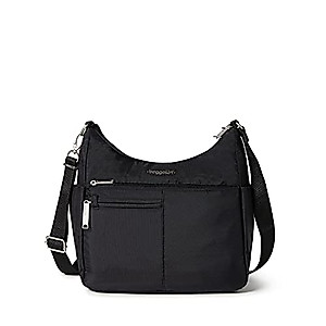 Baggallini Securtex® Anti-theft Free Time Crossbody Bag Cross Body, Black, One Size US