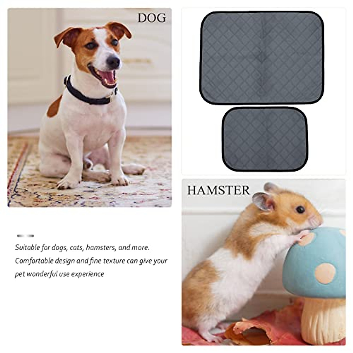 Guinea Pig Bedding 2pcs Hamster Bedding Washable Pee Pads Super Absorbent Pet Mat Small Animal Sleep Cushion Chinchilla Cage Accessories for Small Animals Supplies