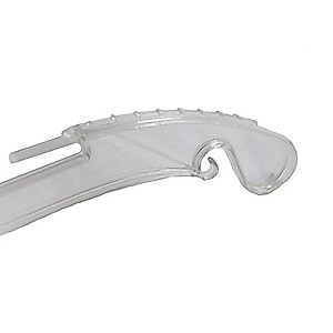 NAHANCO 505MG Plastic Shirt Hanger, Middle Heavy Weight, 17", Clear with Molded Rubber Grippers and Chrome Hook, Clear (Pack of 100)