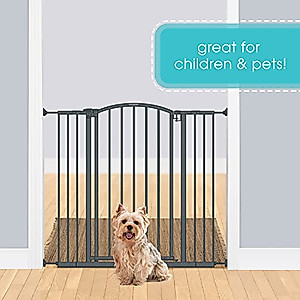 Summer Extra Tall Decor Safety Baby Gate, Gray – 36” Tall, Fits Openings of 28” to 38.25” Wide, 20” Wide Door Opening, Baby and Pet Gate