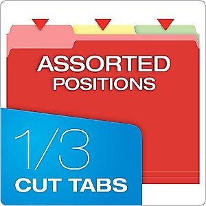 Pendaflex Hanging File Folder Combo Kit, 25 Hanging Folders with Tabs, 50 File Folders, Work from Home Starter Kit, Assorted, Letter Size (99199)