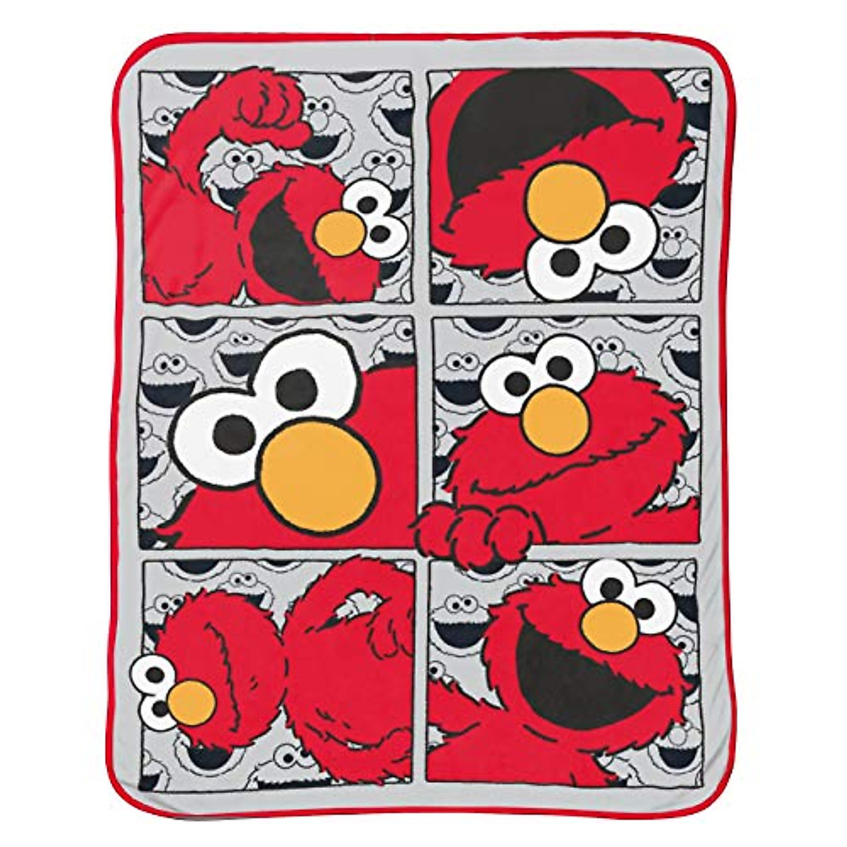 Jay Franco Sesame Street Hip Elmo 12 inch Character Pillow and Throw Blanket Set - Measures 40 inch x 50 inches - Kids Super Soft Character Pillow Set (Official Sesame Street Product)