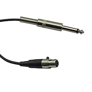 MMNNE 3.3 feet 1/4" TS Male to Mini XLR-Female 3-Pin Cable Connector, Black, 1 Count