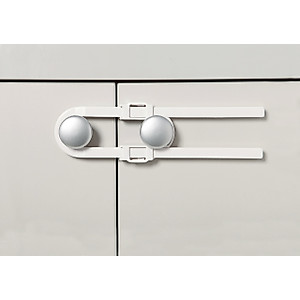 Dreambaby Cabinet Glide Lock Extra Long - Extra Long - Baby Safety Locks White (1 Pack)