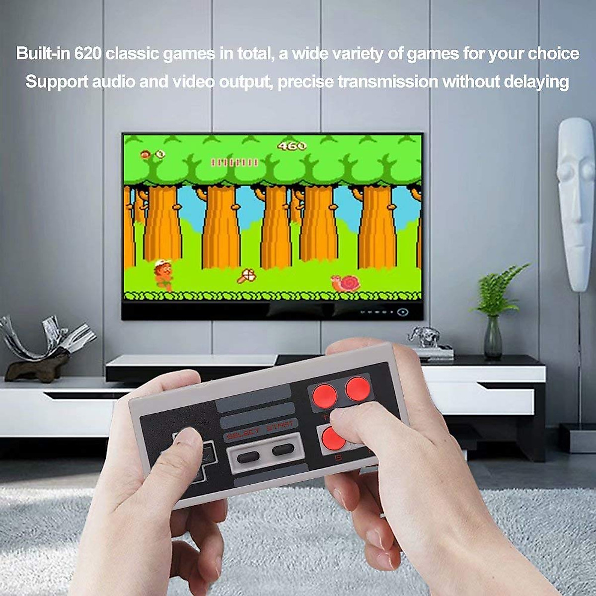 LIFTREN Plug & Play Classic Handheld Game Console,Classic Game Console Built-in 620 Game Handheld Game Console, Video Game Player Console for Family TV Video (Game Console-01)