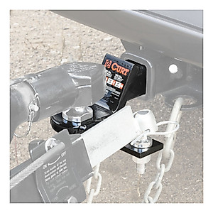 CURT 45820 Anti Sway Trailer Hitch Ball Mount, Fits 2-Inch Receiver, 7,500 lbs, 1-Inch and 5/8-Inch Holes, 2-In Drop