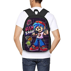 MAPH Fri-day Ni-ght Fun-kin Backpack Fashion 3D Printed Classical Travel Bags Big Capacity Lightweight Laptop Backpacks Anime Daypack Adjustable Straps Bag For Men Women