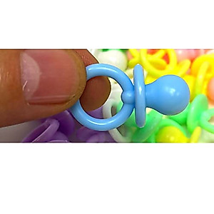 Bonka Bird Toys 2207 (Pk30) 1" Pastel Pacifiers, Medium Parrot, Foot Talon Craft Cage Toy, Conure, Lories, Lorikeets, and Similar