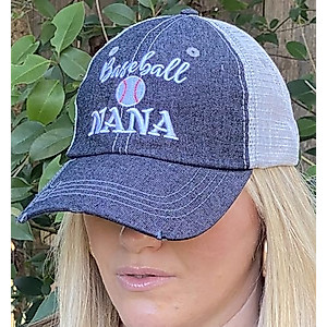 Cocomo Soul Womens Baseball Nana Hat | Baseball Nana Cap | Baseball Nana | Nana Hat 214 Dark Grey