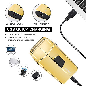 2 in 1 Professional Men's Electric Shaver Razor Foil Shaver Bald Head Shaver Barber Professional Hair Beard Trimmer Grooming Kit