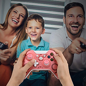 Wireless Controller for Xbox One, No Headset Jack, 2.4GHZ Game Controller Gamepad Compatible with Xbox One S/X PC (Pink)
