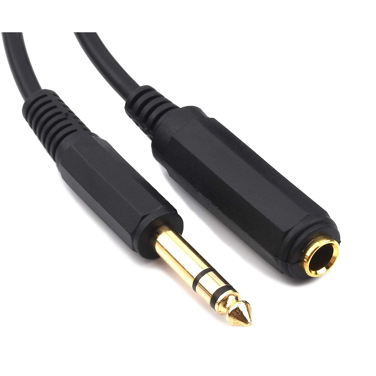 Devinal 1/4 Extension Cord, 1/4" Male to 1/4" Female Cable, 6.35mm Quarter inch Gold Plated Audio Cable Stereo Cord, 15 Feet 4.5Meters