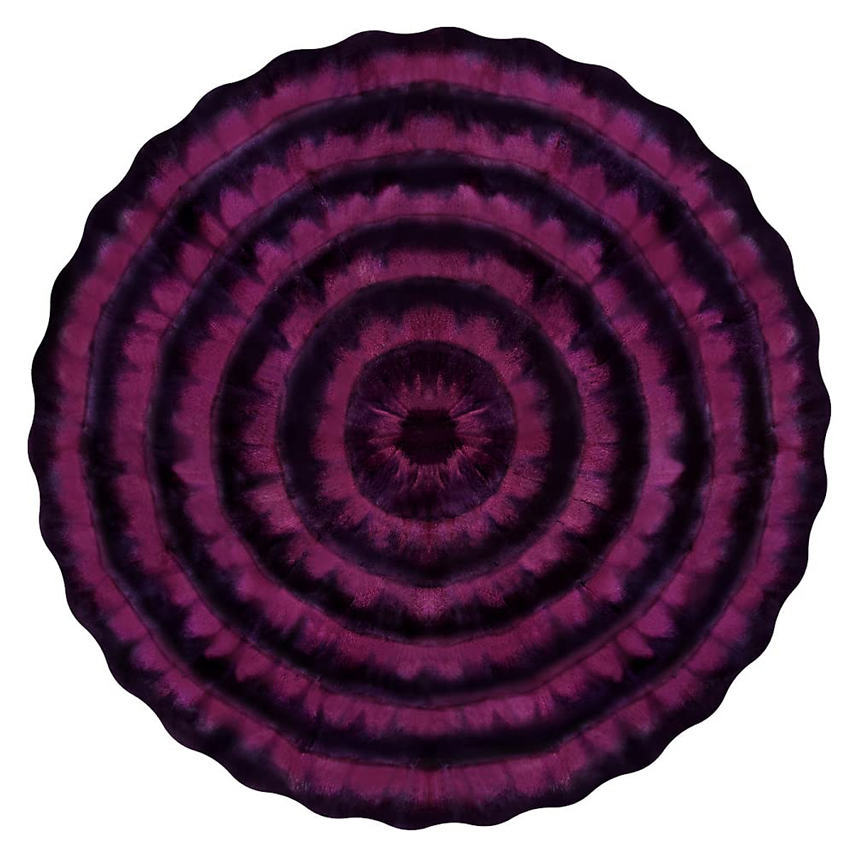 Pipihug Luxury Decoration Ultra Soft Faux Mink Fleece Fur Rug Wave Pattern Hand Stitching Fluffy Area Rug Shag Rug Carpets for Bedroom Living Room (4.6x4.6 Feet, Purple)…