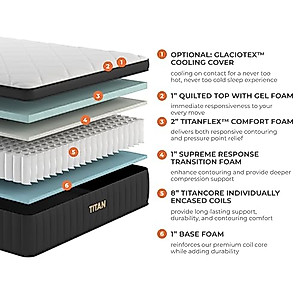 Brooklyn Bedding Titan 13" Hybrid Luxe Mattress for Plus Size Sleepers, Queen