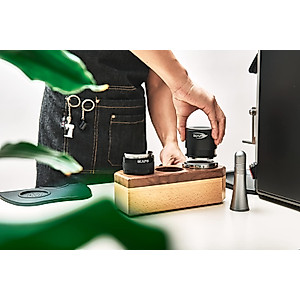 IKAPE Coffee Products, 53MM Espresso Tamper, Premium Barista Coffee Calibrated Tamper with Spring Loaded, 100% Stainless Steel Tamper Compatible with 54MM Breville Bottomless Portafilter (Black)