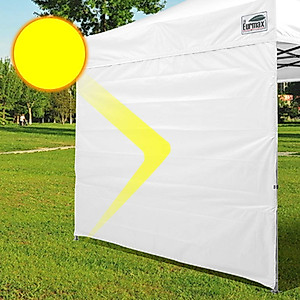Eurmax USA Instant Canopy SunWall 10x10 Canopy Wall Sidewall for Pop Up Canopy Tent,1 Pack Sidewall Only (White)
