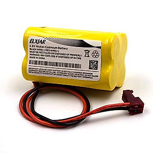 elxjar (5-Pack) 4.8V 1000mAh Ni-CD Battery Pack Replacement for Sure-Lites SL026155 SL-026155 SL-026-155 Max Power Exit Sign Emergency Light